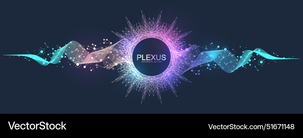 Abstract Plexus Background With Connected Lines Vector Image