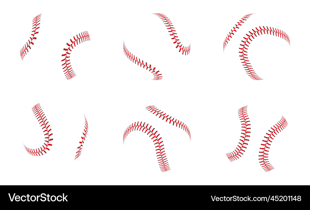 Baseball softball lace in ball form Royalty Free Vector