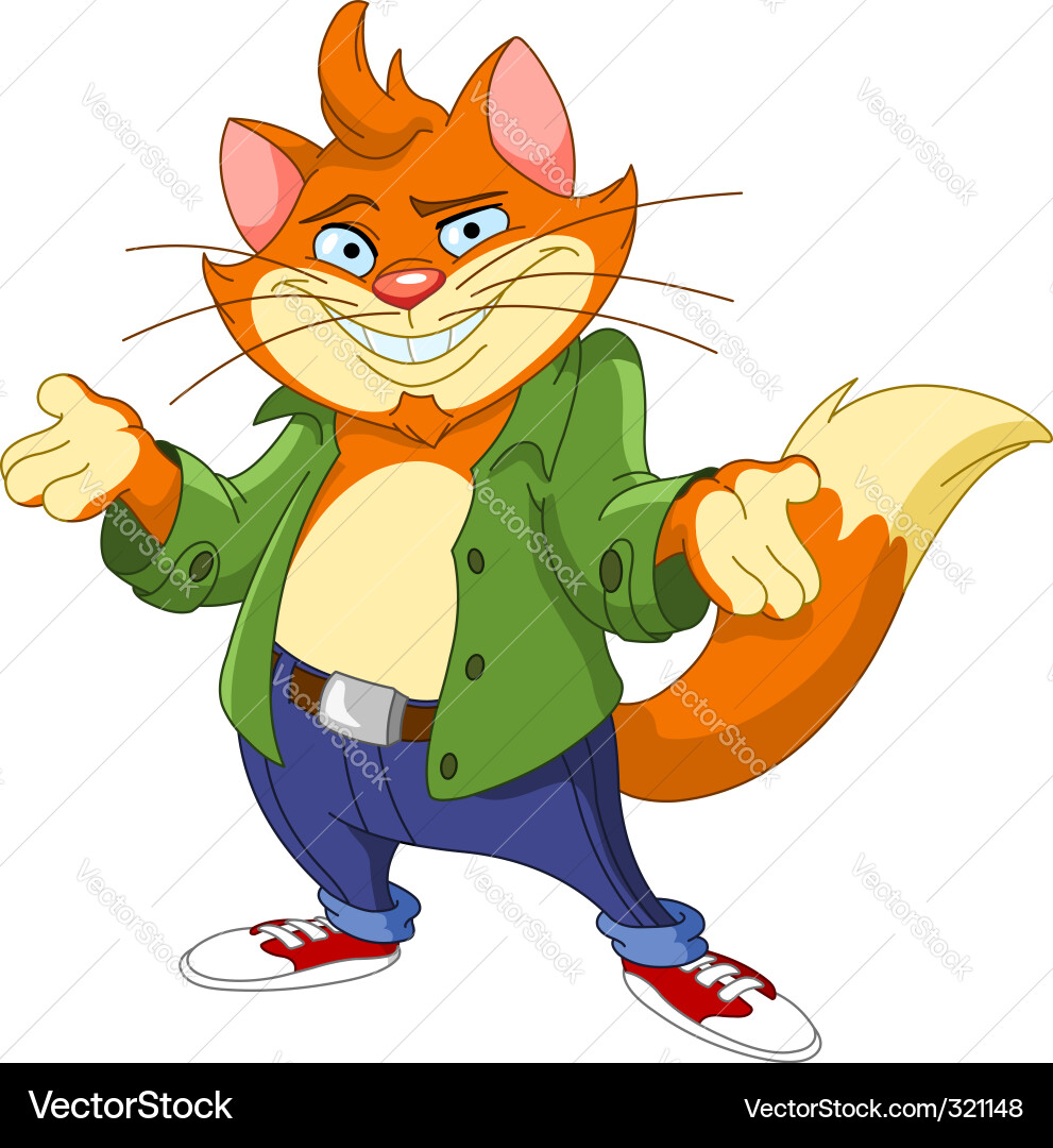 Cool cat Royalty Free Vector Image - VectorStock