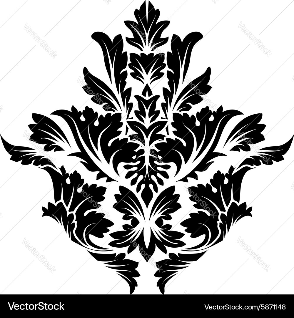 Damask emblem Royalty Free Vector Image - VectorStock