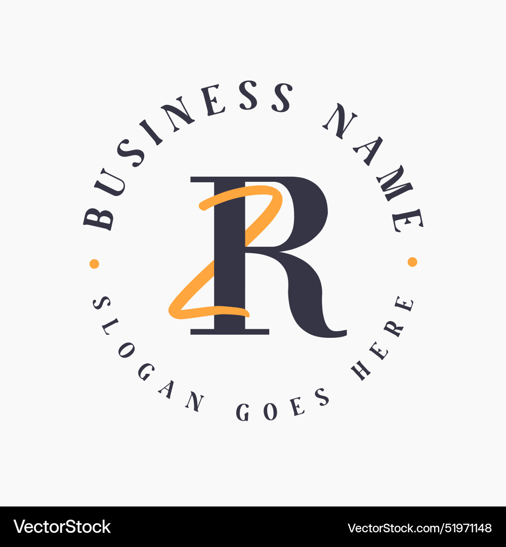 Elegant letter rz initials logo for corporate Vector Image