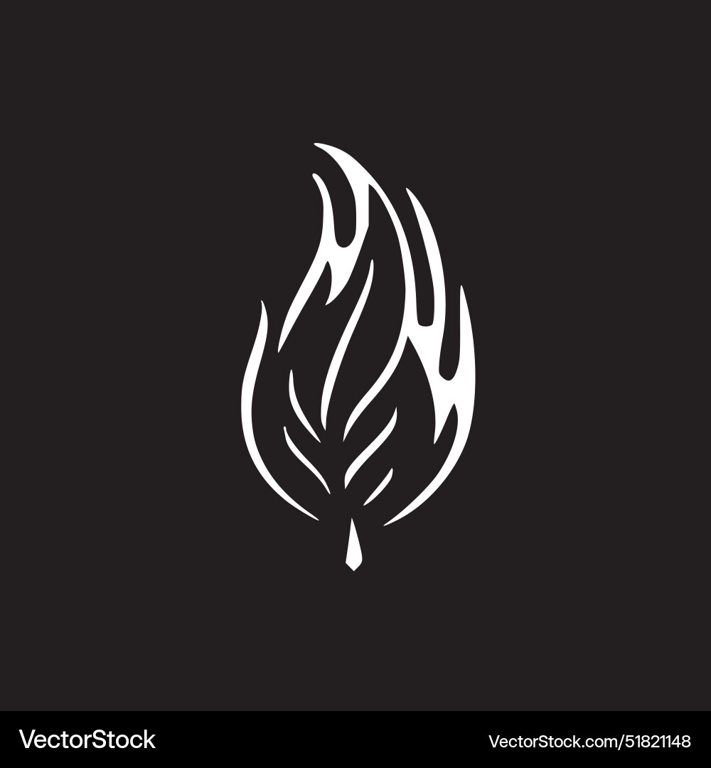 Fire - black and white isolated icon Royalty Free Vector