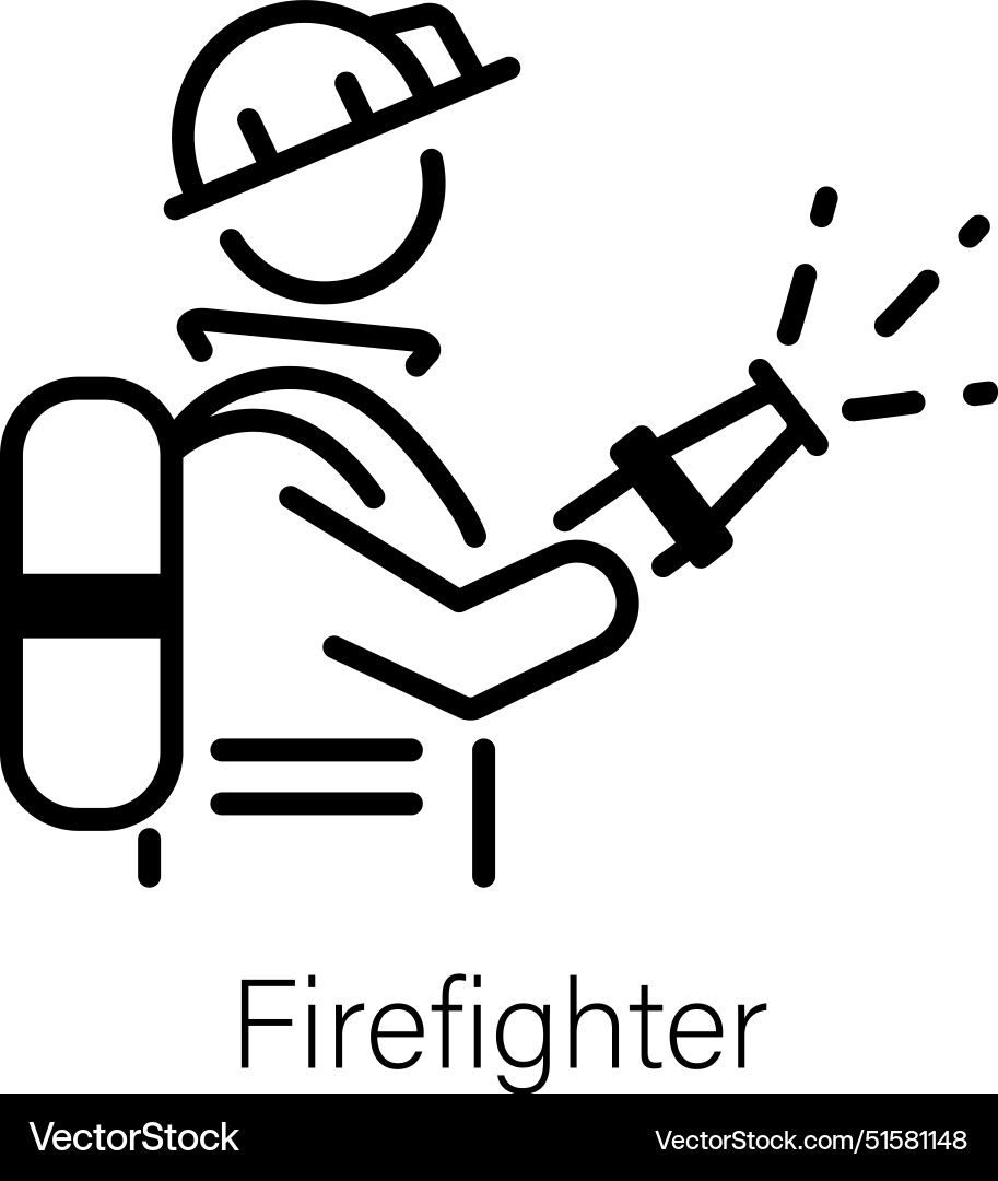 Firefighter Royalty Free Vector Image - VectorStock