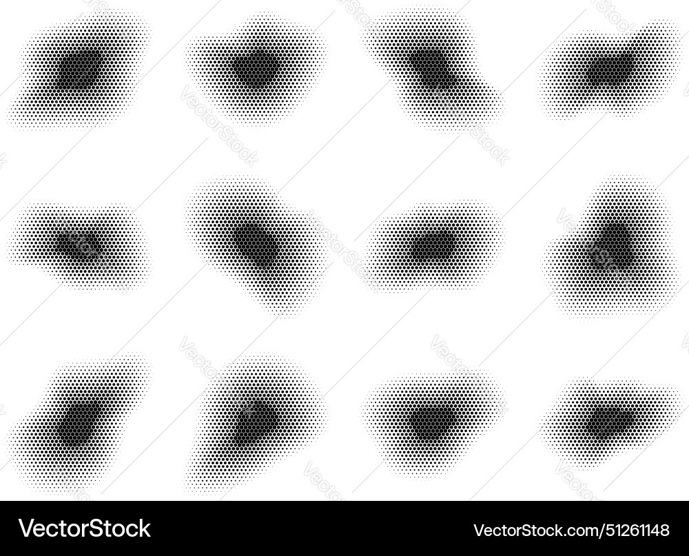 Halftone hexagon pattern reprographic technique Vector Image