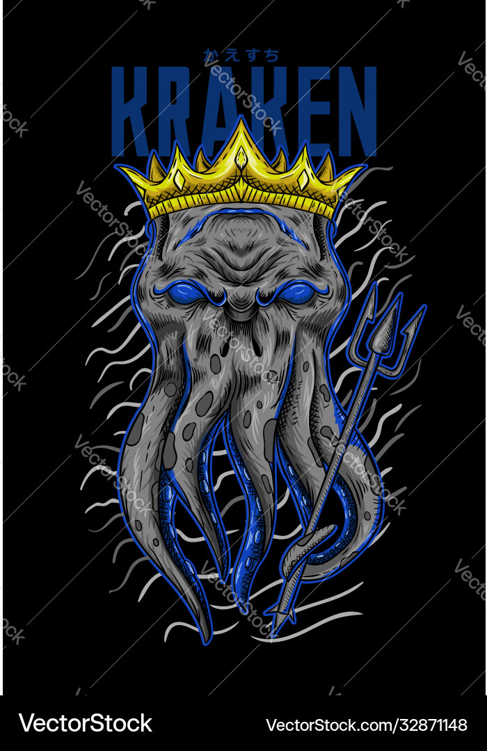 King sea Royalty Free Vector Image - VectorStock