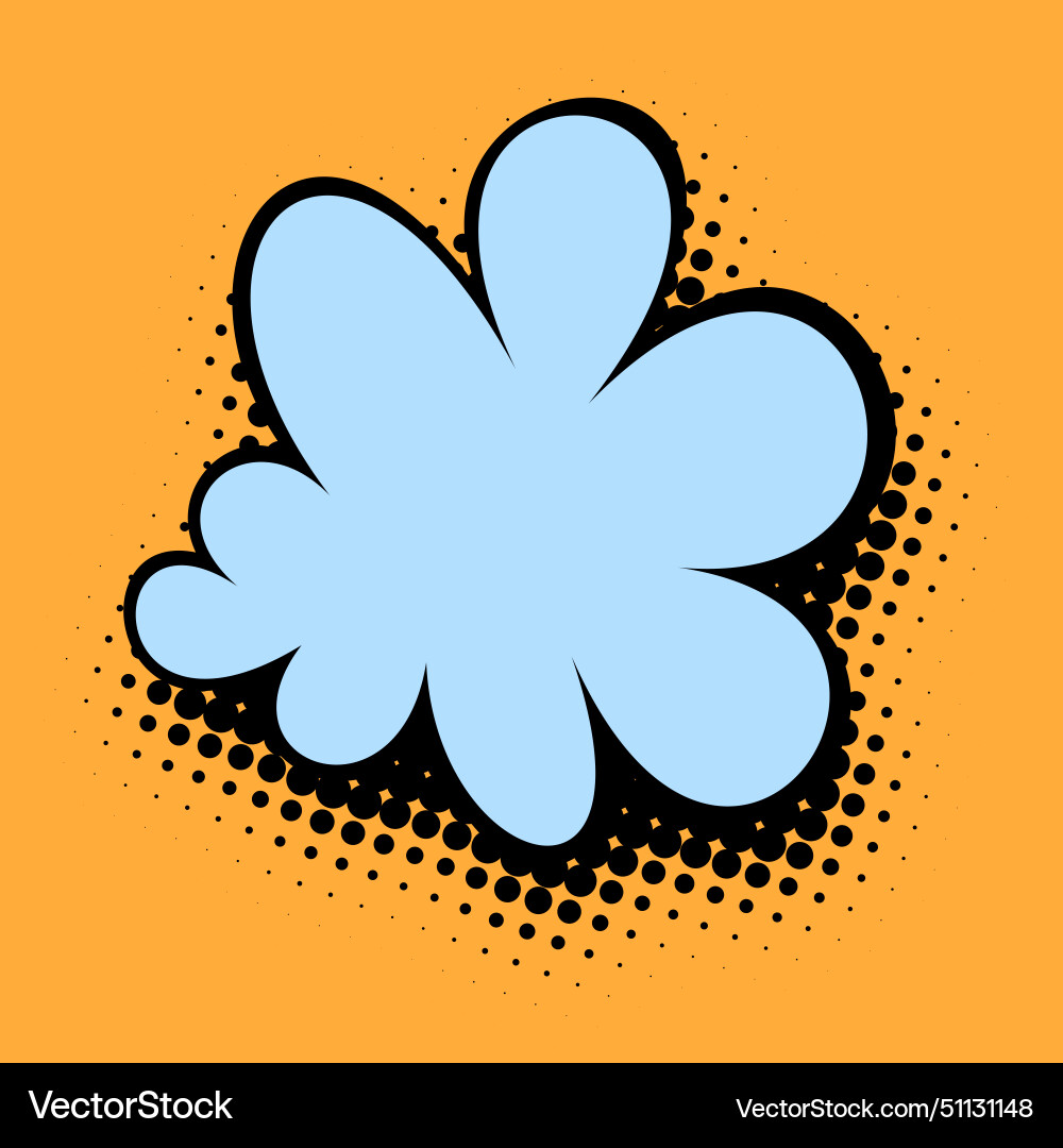 Powder blue bloom on tangerine Royalty Free Vector Image