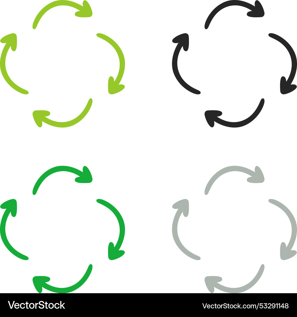 Recycle green arrows sign symbol logo Royalty Free Vector