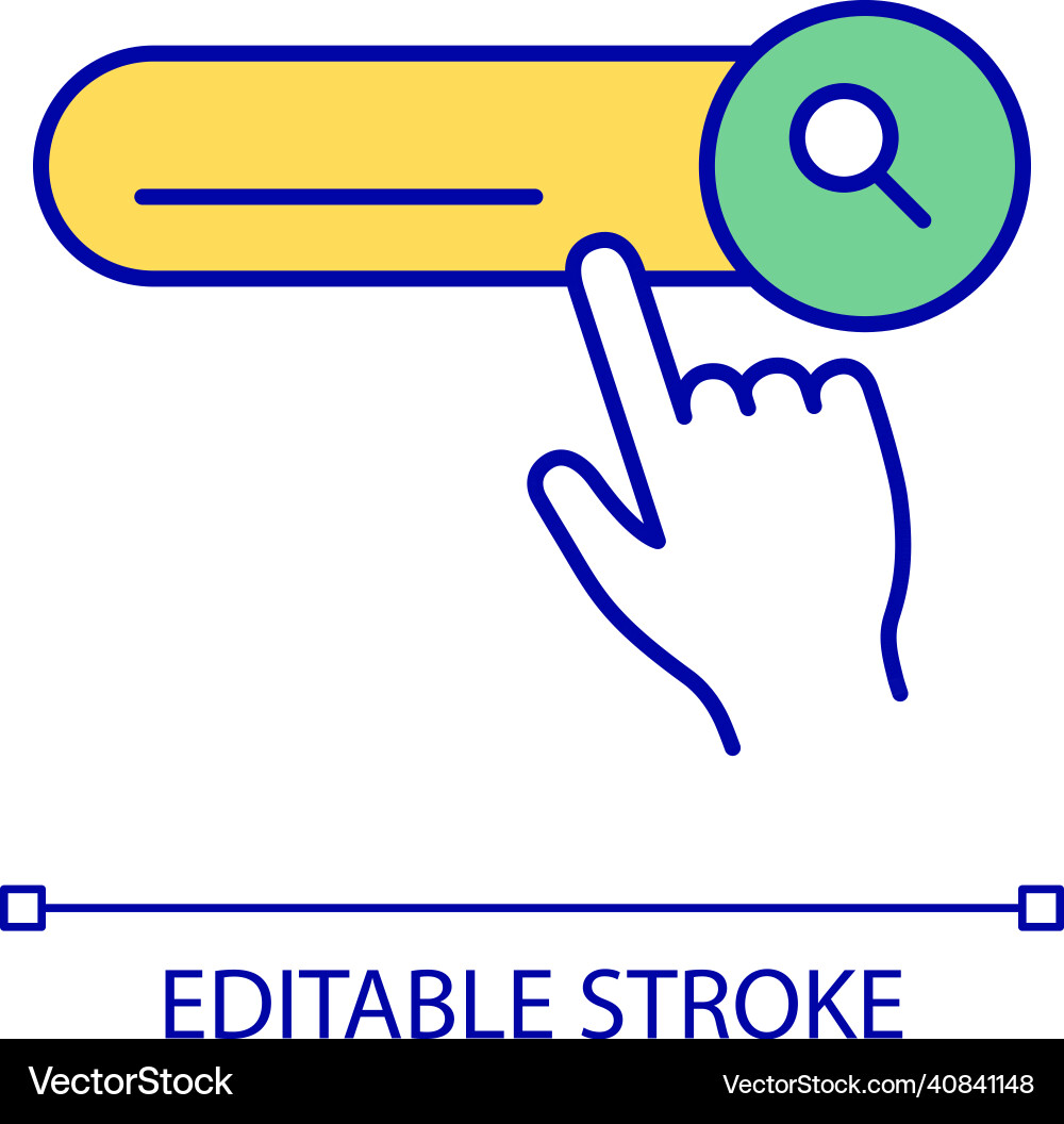 Search bar rgb color icon Royalty Free Vector Image