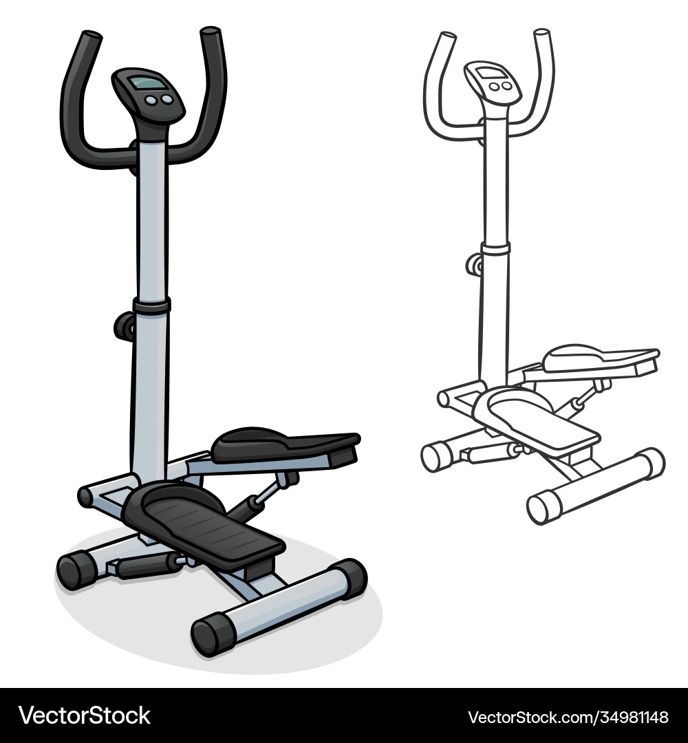 Stair stepper machine Royalty Free Vector Image