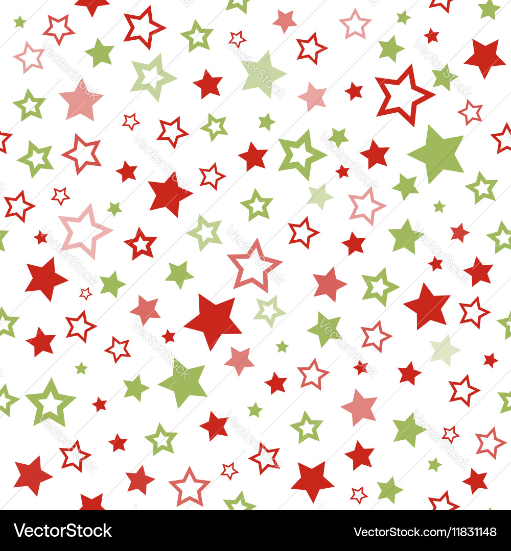 Stars pattern seamless christmas background Vector Image