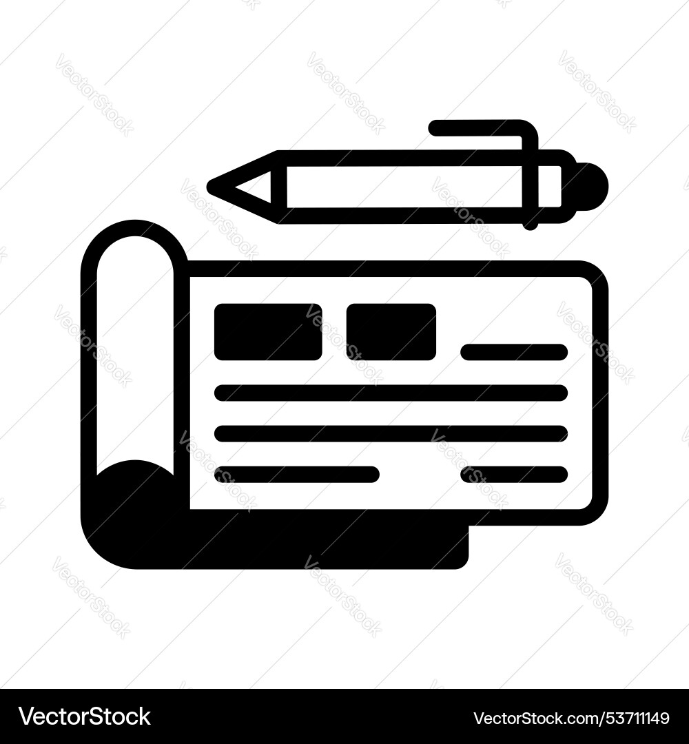 Cheque Royalty Free Vector Image - VectorStock