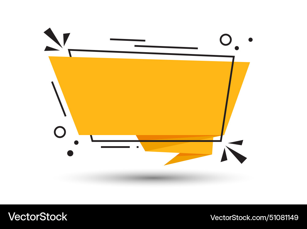 Modern yellow banner on white background Vector Image