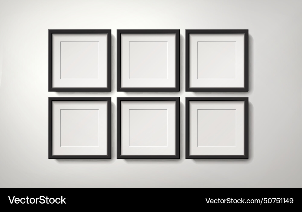 Orderly picture frames collection Royalty Free Vector Image