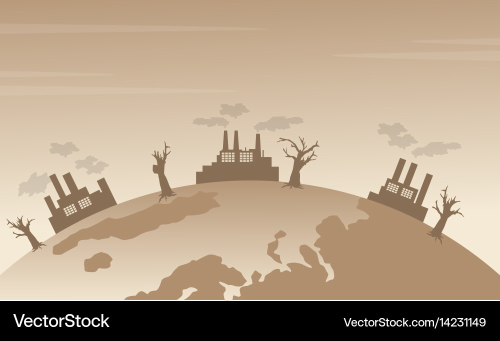 Silhouette of bad environment from world Vector Image