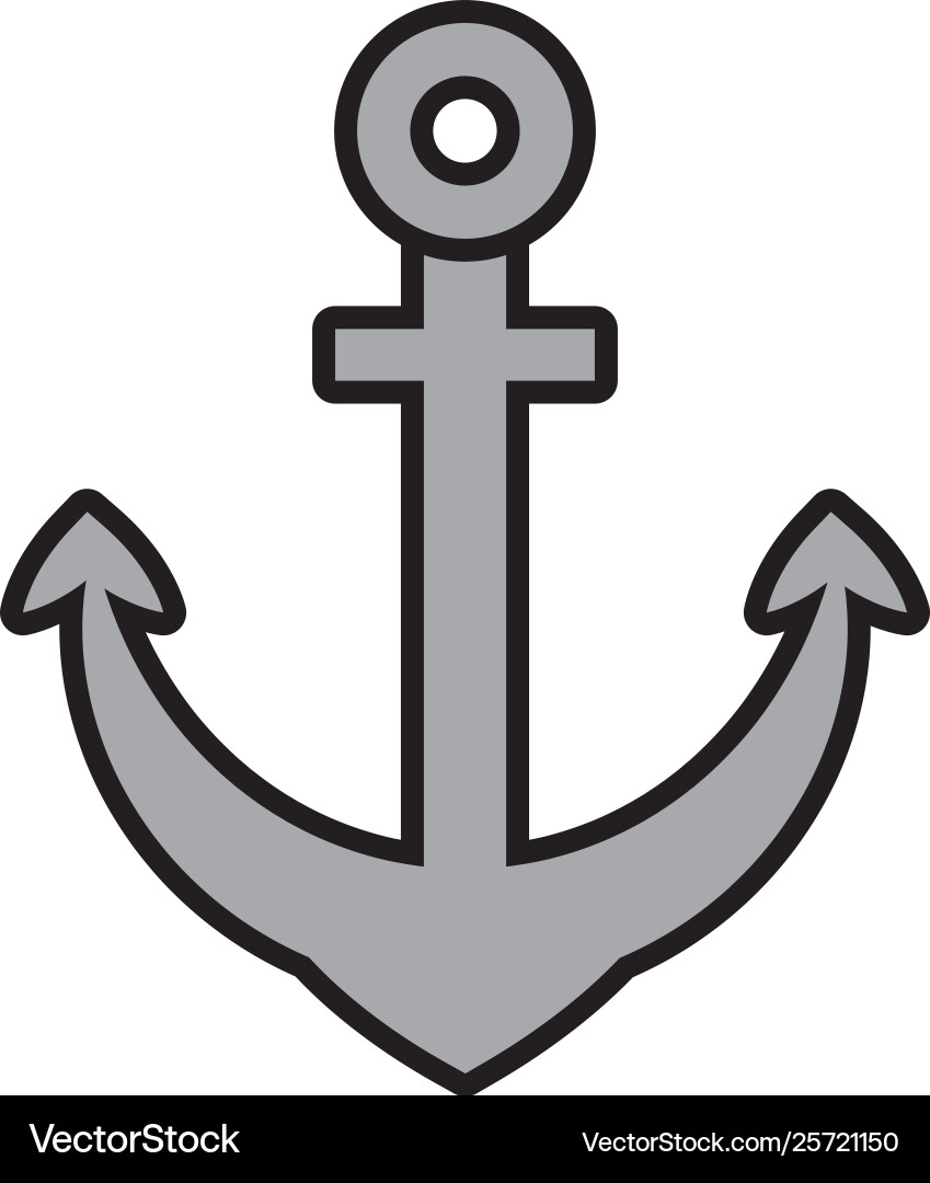 Anker marine nautisches Symbol Lizenzfreies Vektorbild