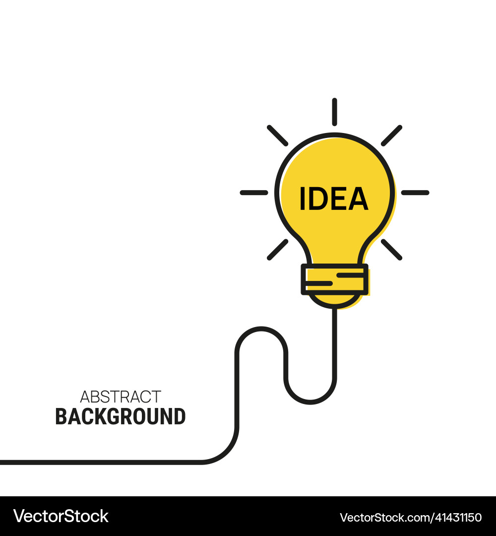 Background with light bulb Royalty Free Vector Image