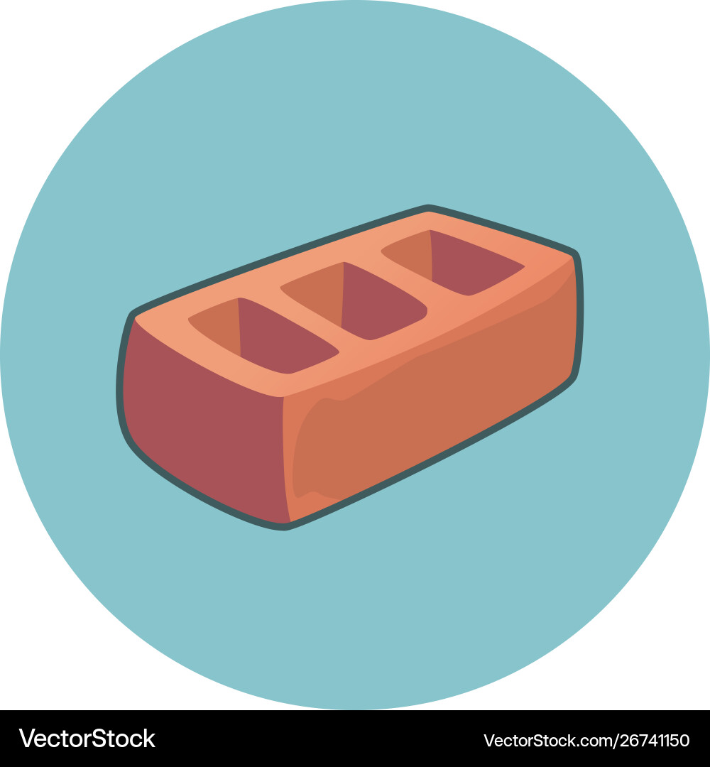 Brick icon construction building Royalty Free Vector Image