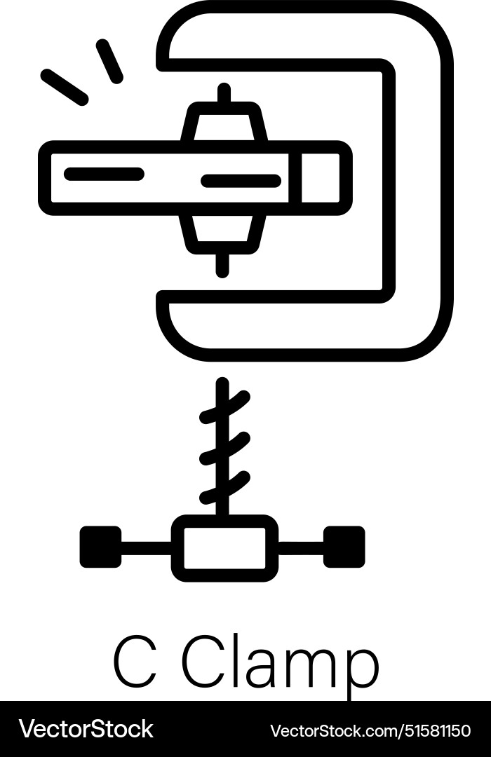 C clamp Royalty Free Vector Image - VectorStock
