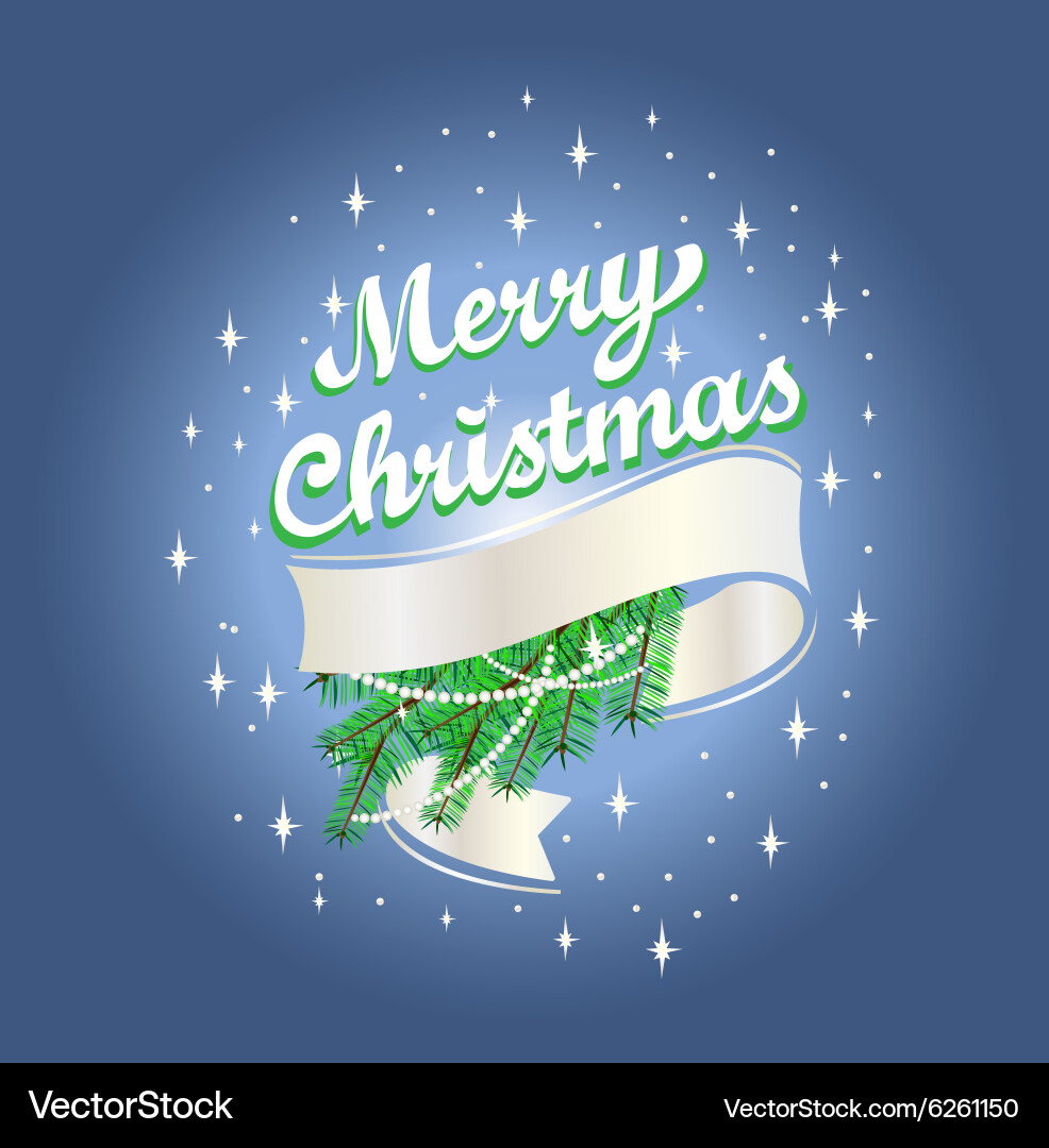Christmas ribbon free Royalty Free Vector Image