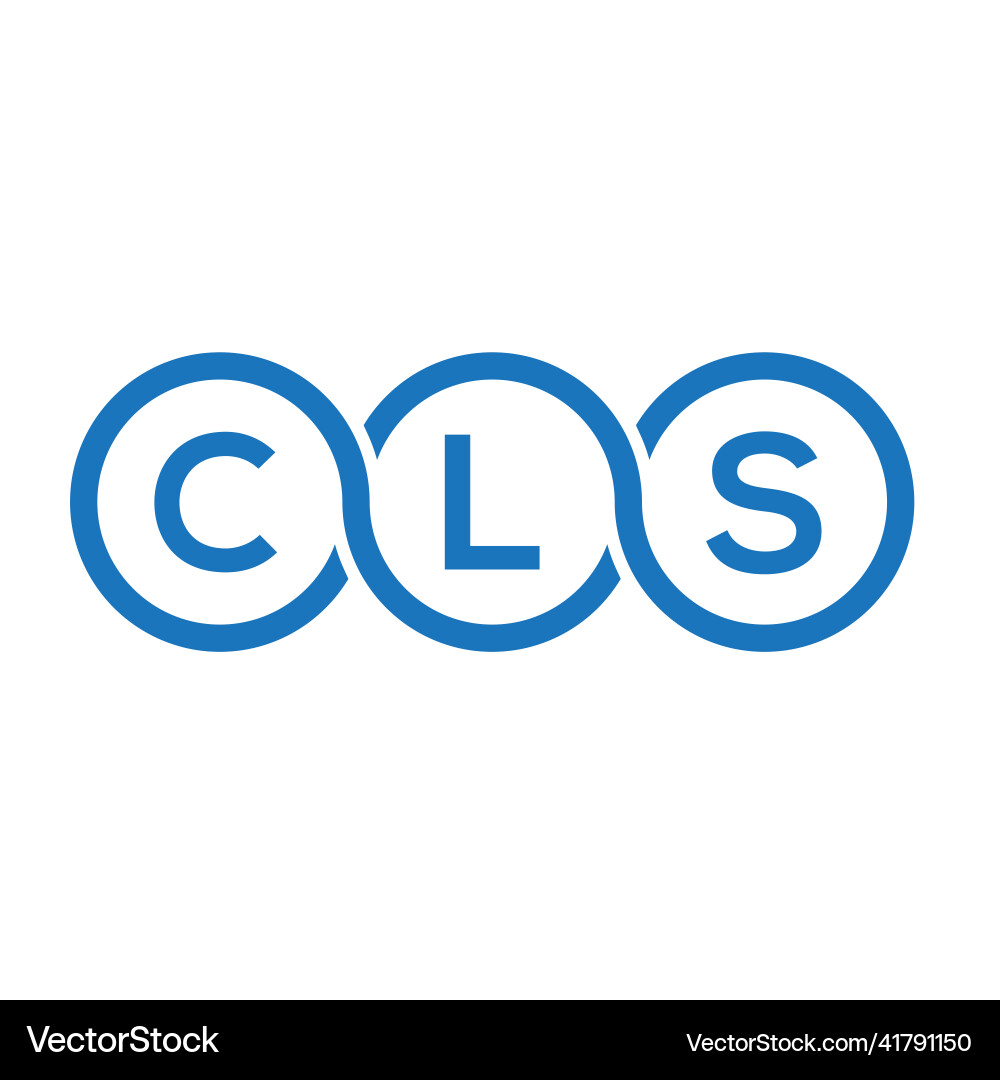 Cls letter logo design on white background Vector Image