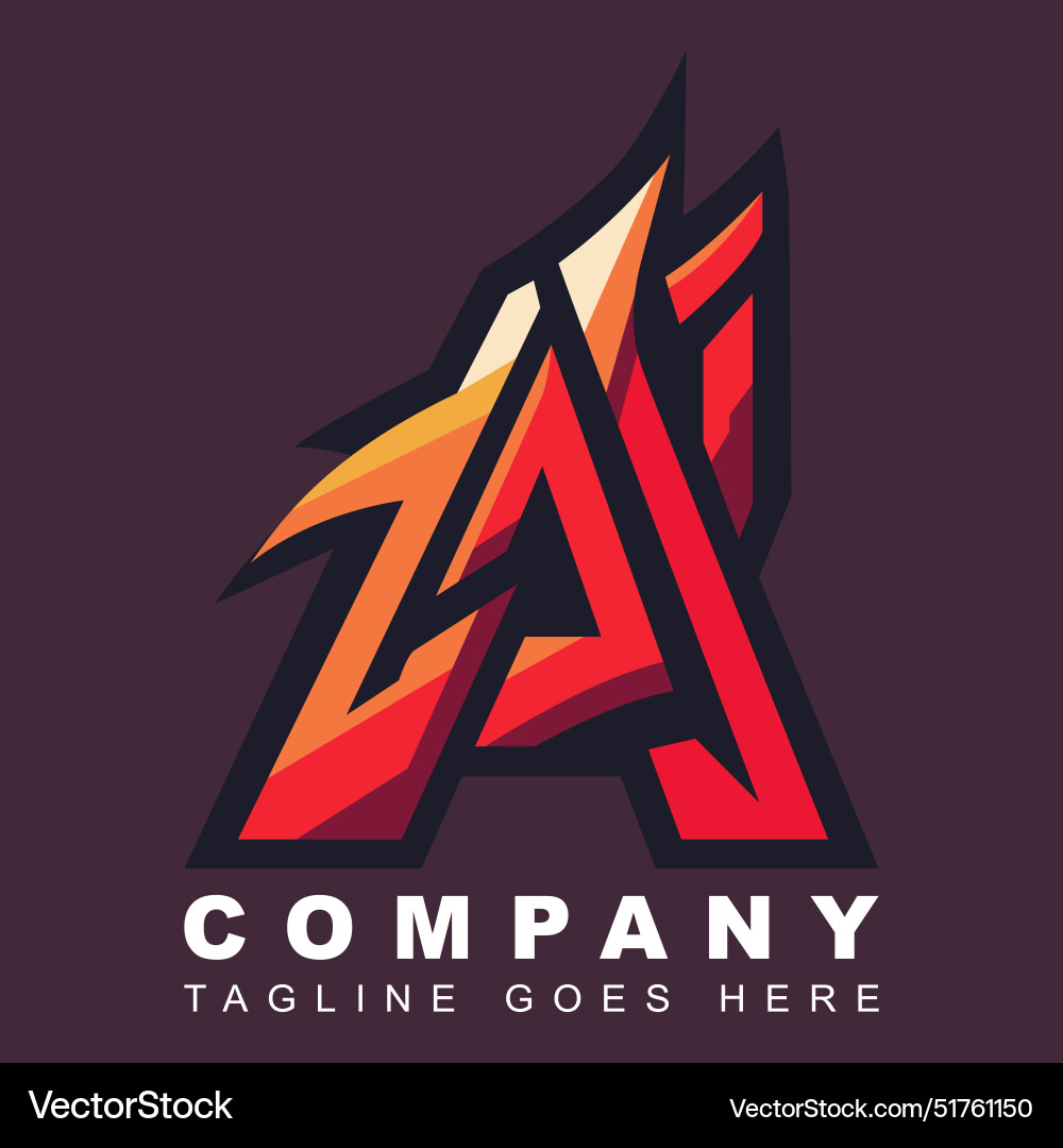 Creative letter a logo design template Royalty Free Vector