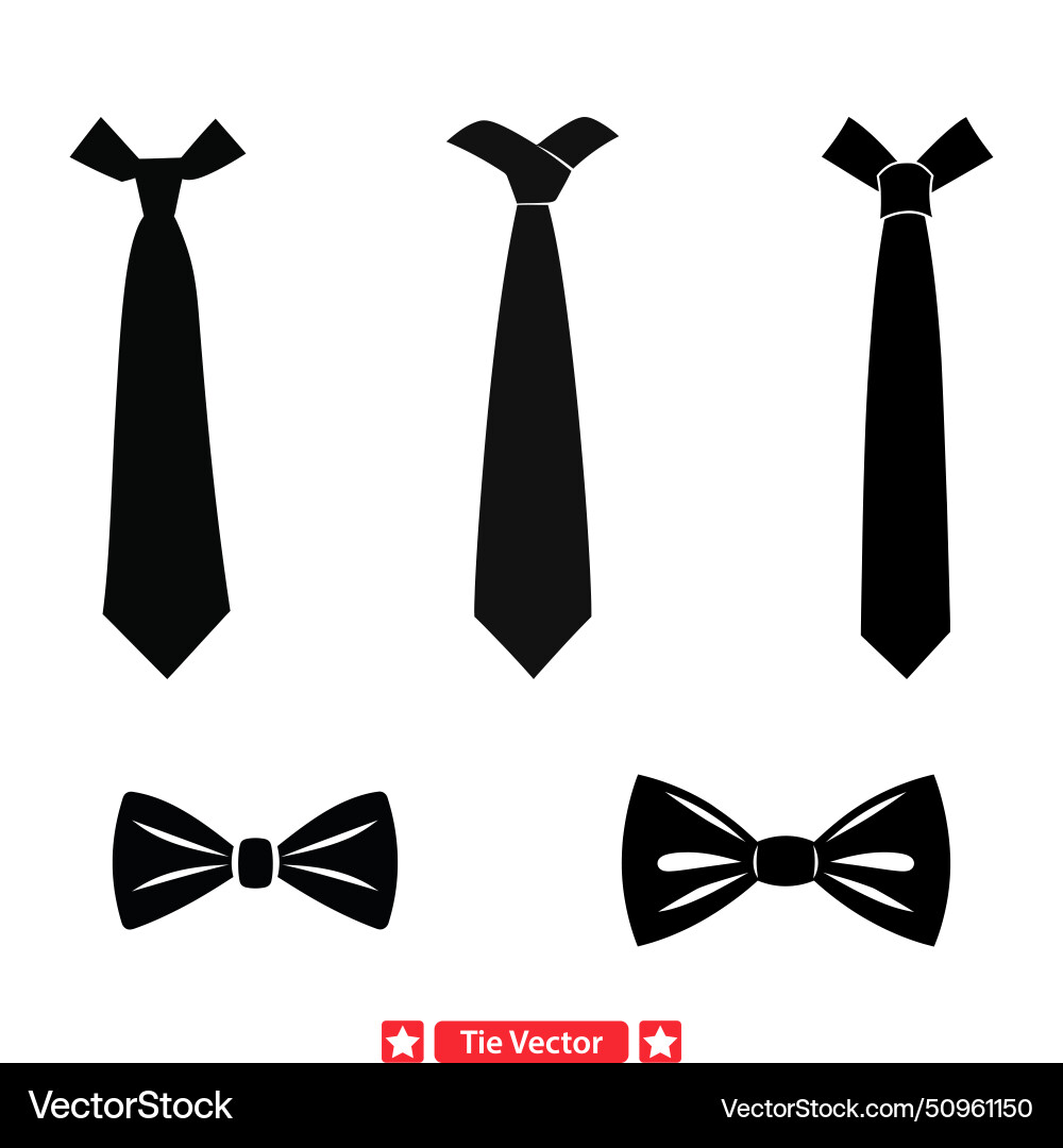 Formal necktie bundle versatile designs Royalty Free Vector