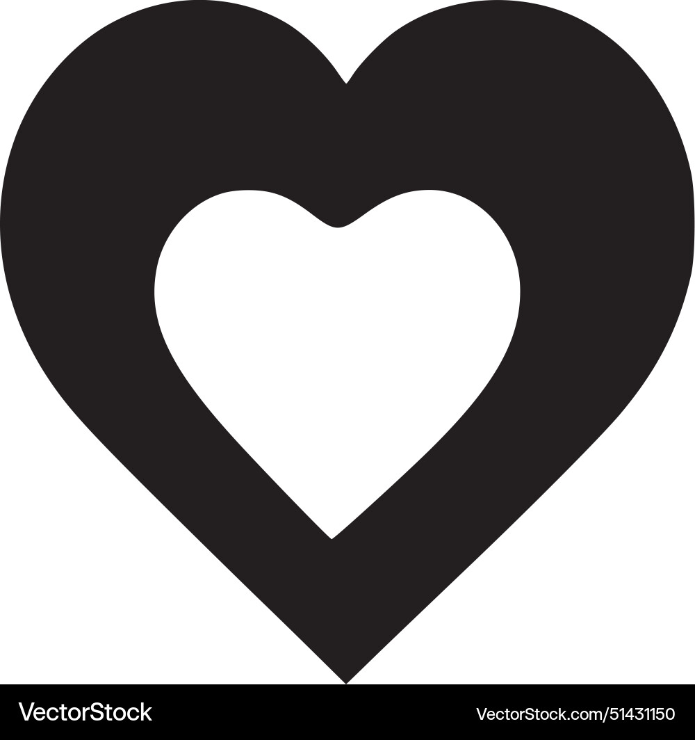 Heart - black and white Royalty Free Vector Image
