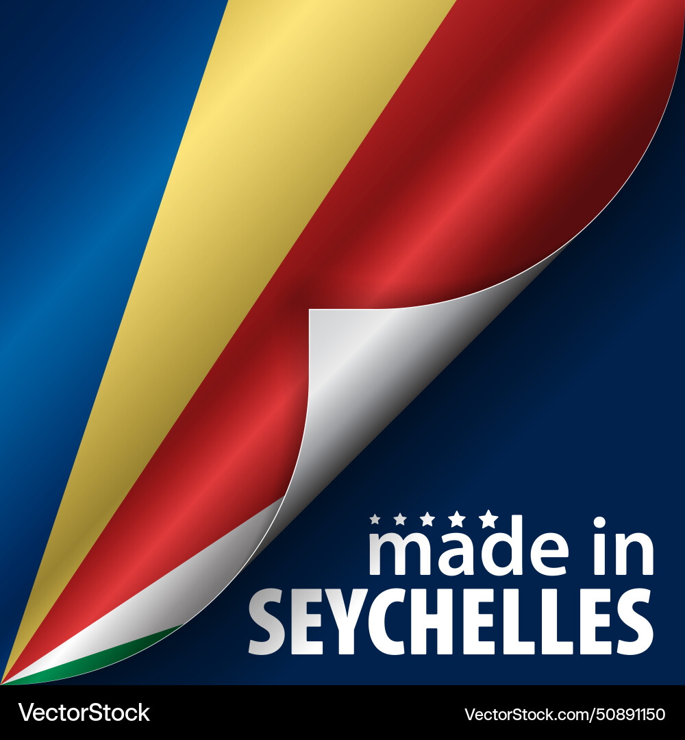Made in seychelles graphic and label Royalty Free Vector