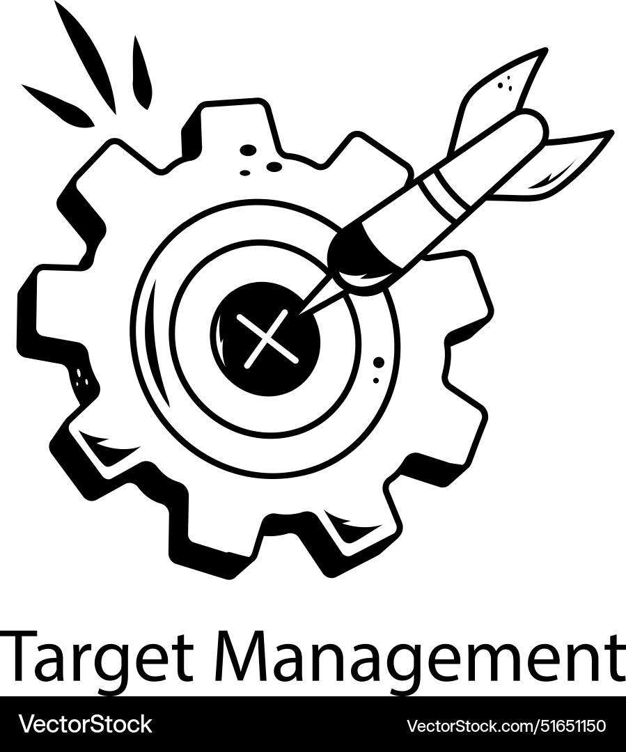 Target management Royalty Free Vector Image - VectorStock