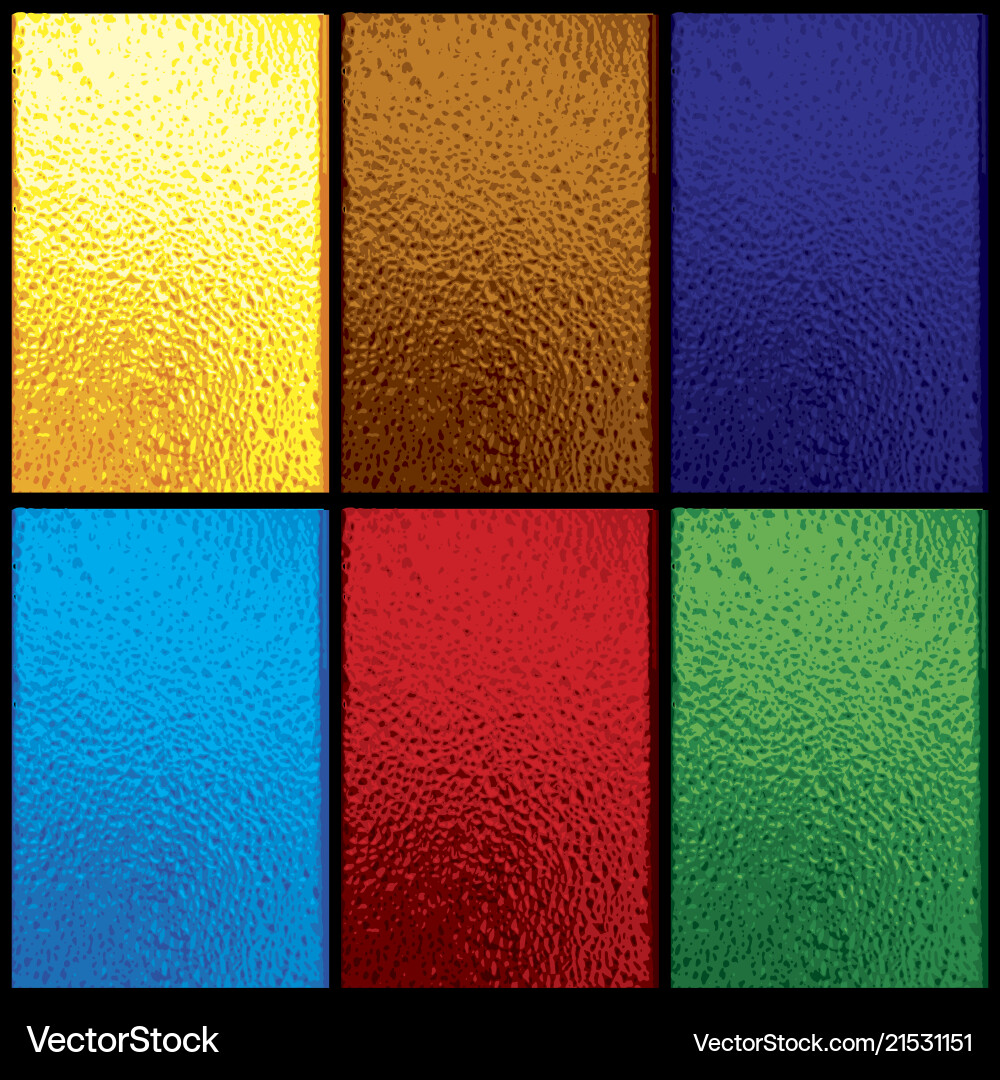 Colorful stained glass window set on black Vector Image