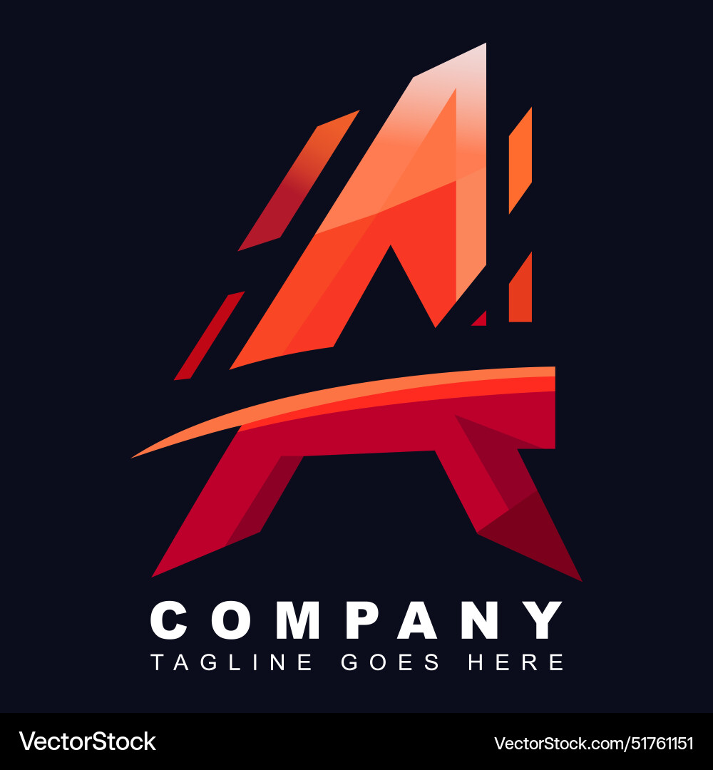 Creative letter a logo design template Royalty Free Vector