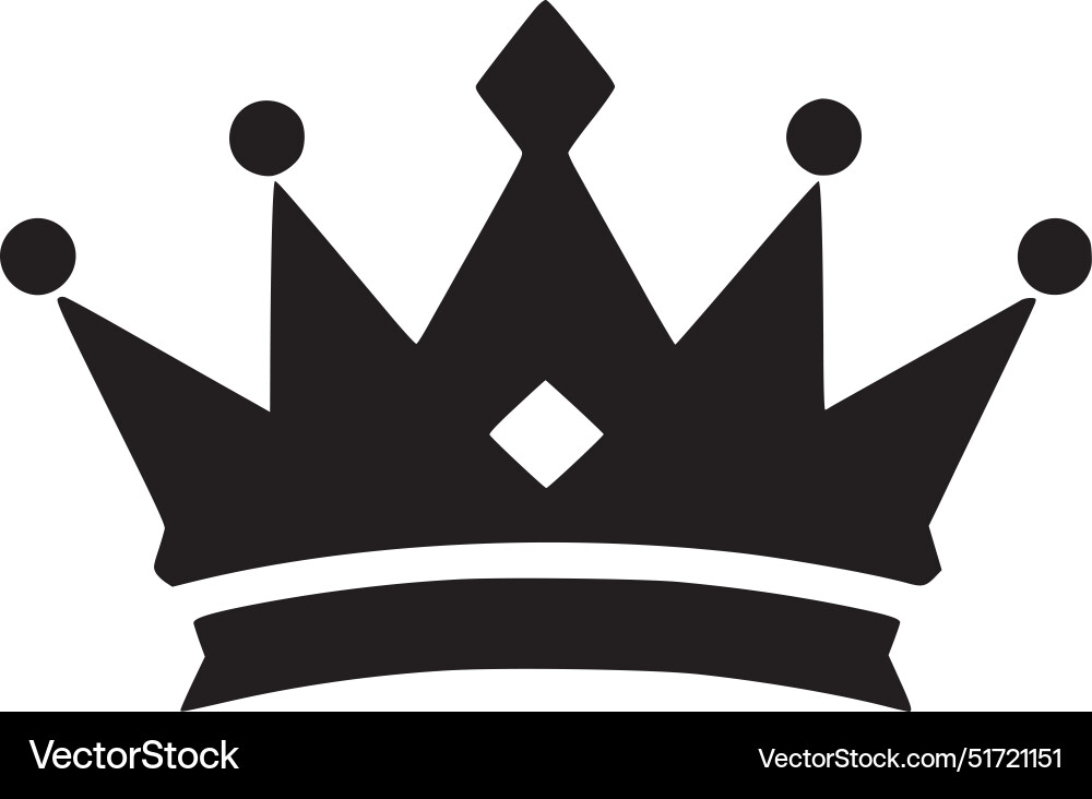 Crown - minimalist and simple silhouette Vector Image