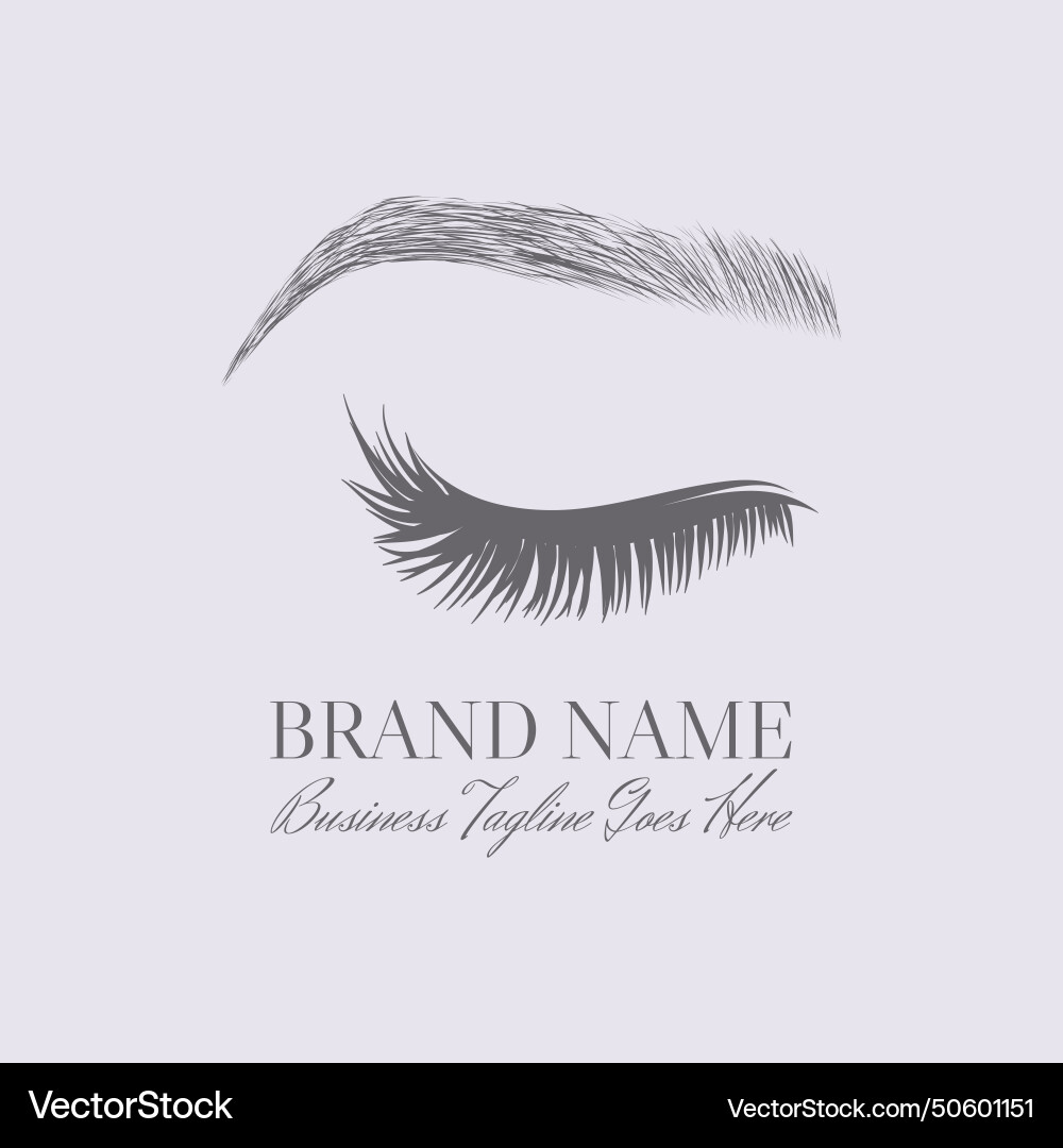 Eyebrow and lashes or makeup artist elegant Vector Image