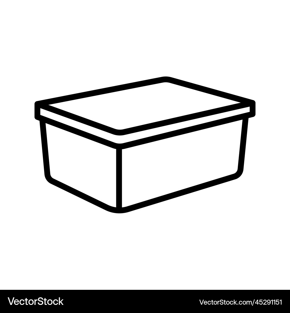 Food plastic box icon container Royalty Free Vector Image