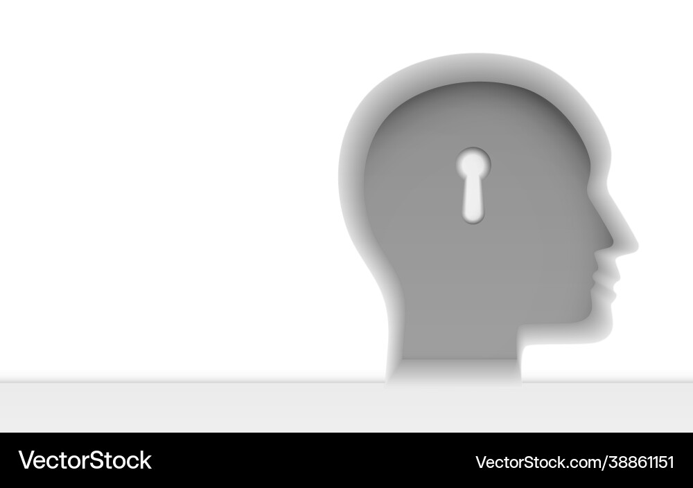 Human head thinking creative idea psychology Vector Image