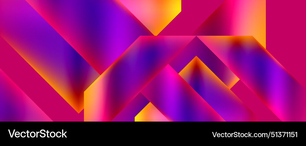 Neon colorful geometric shapes Royalty Free Vector Image