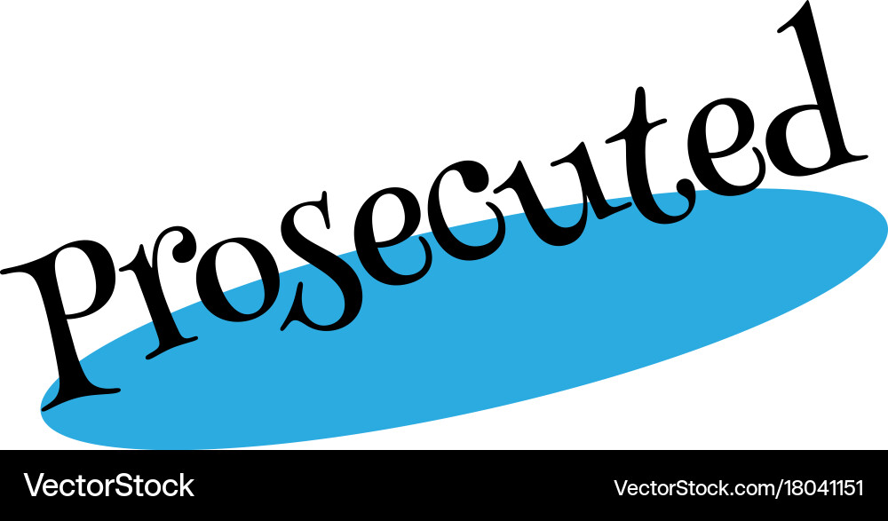 Prosecuted rubber stamp Royalty Free Vector Image