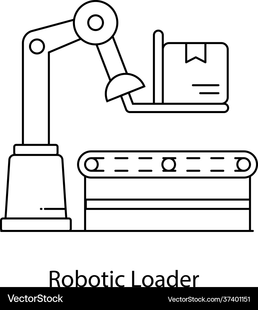 Roboterlader Lizenzfreies Vektorbild - VectorStock