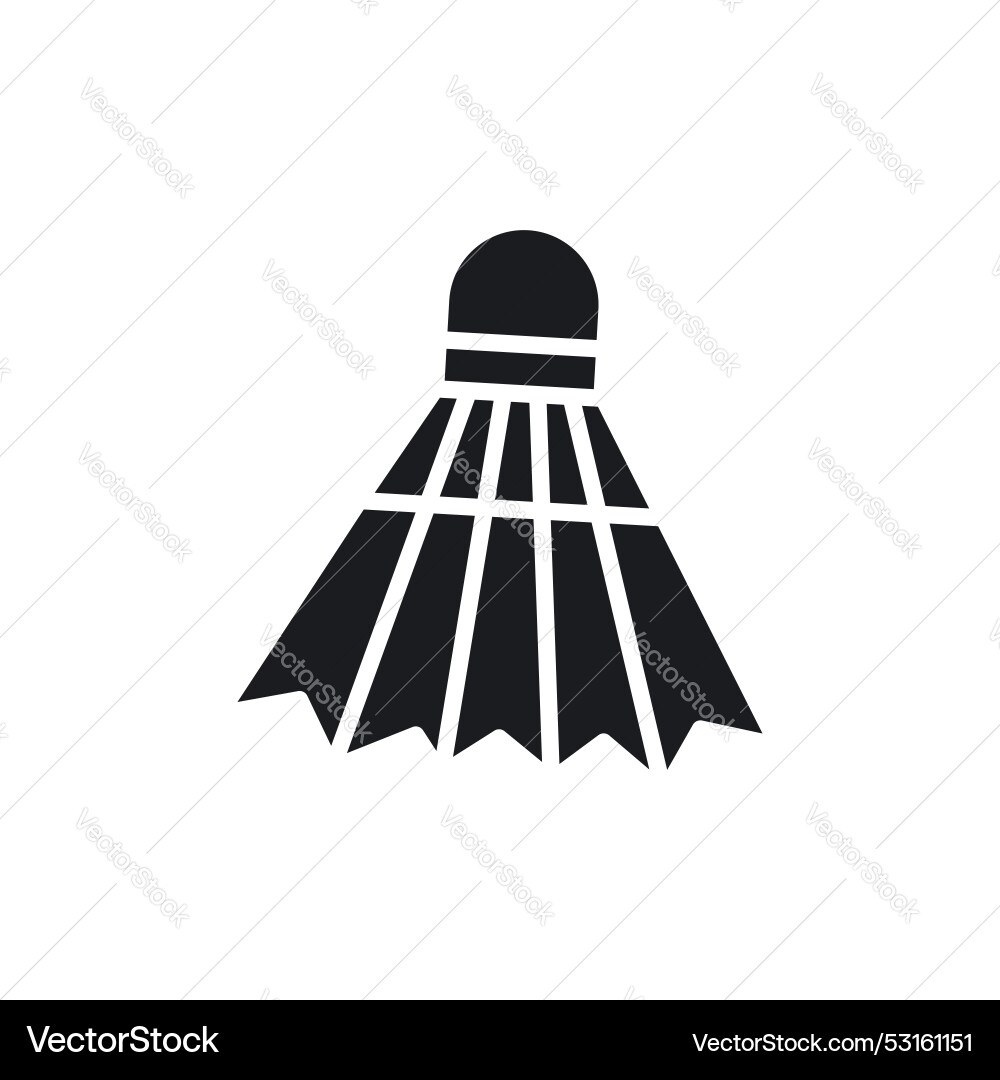Shuttlecock icon symbol on white background Vector Image