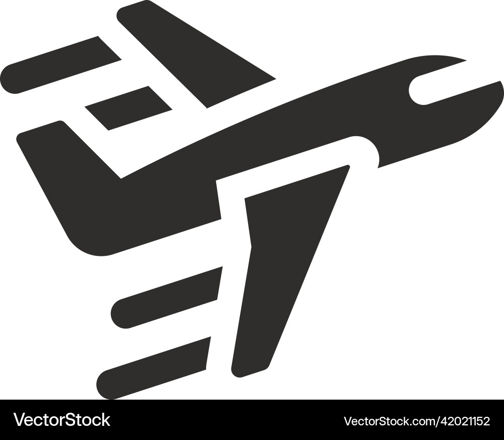 Air shipping icon on white background Royalty Free Vector