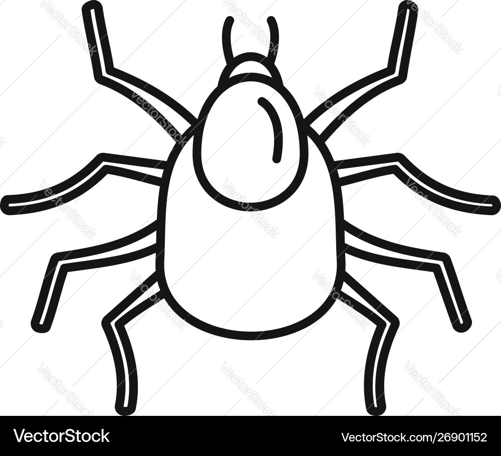 Animal mite icon outline style Royalty Free Vector Image