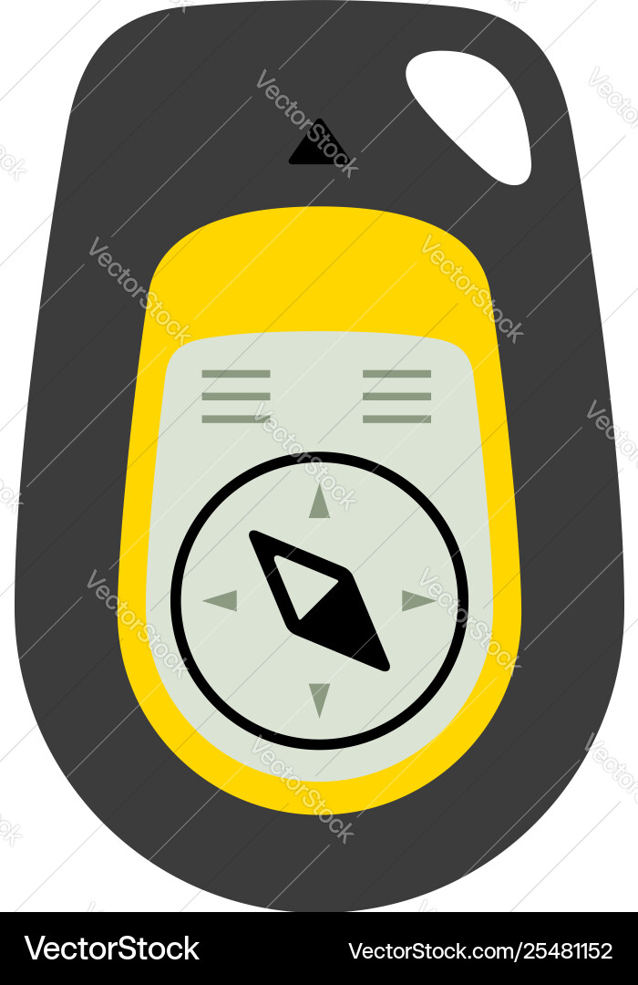 Digital compass with gps color version Royalty Free Vector