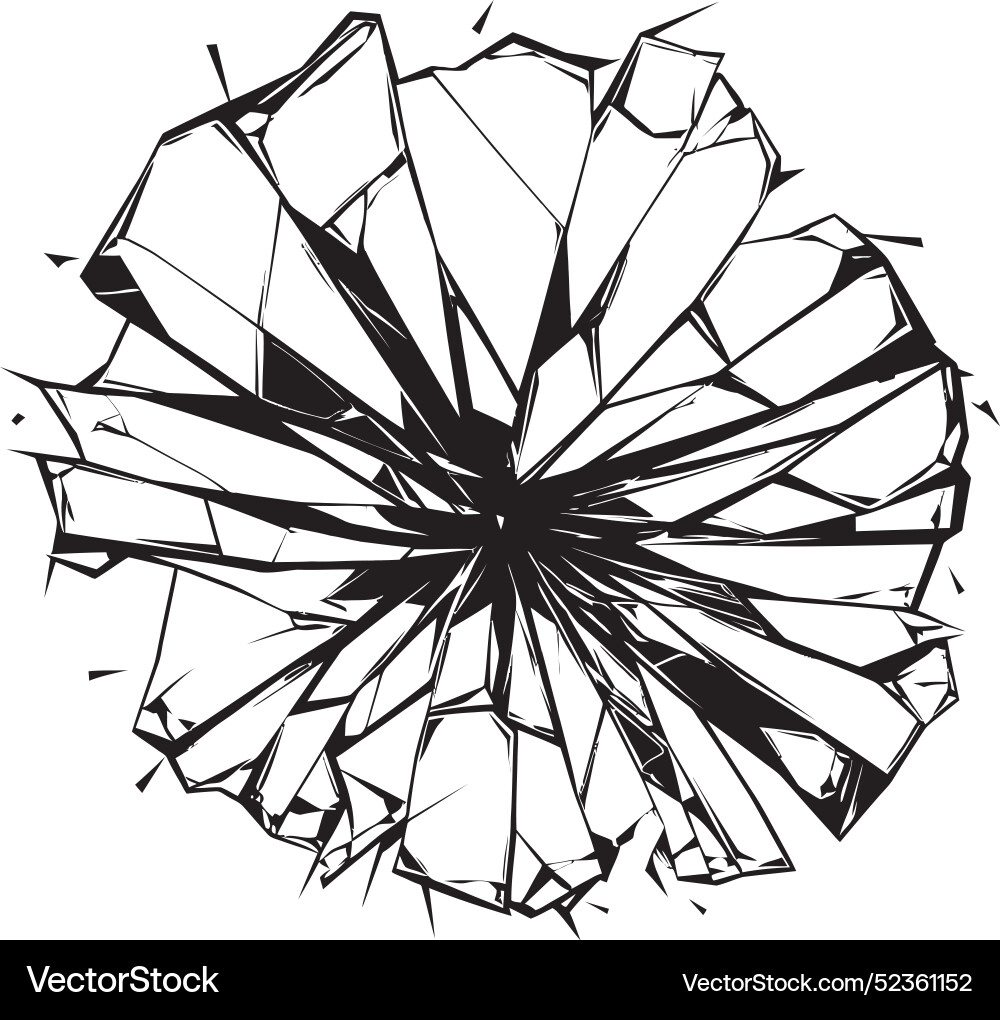 Disrupted spectrum shattered glass Royalty Free Vector Image