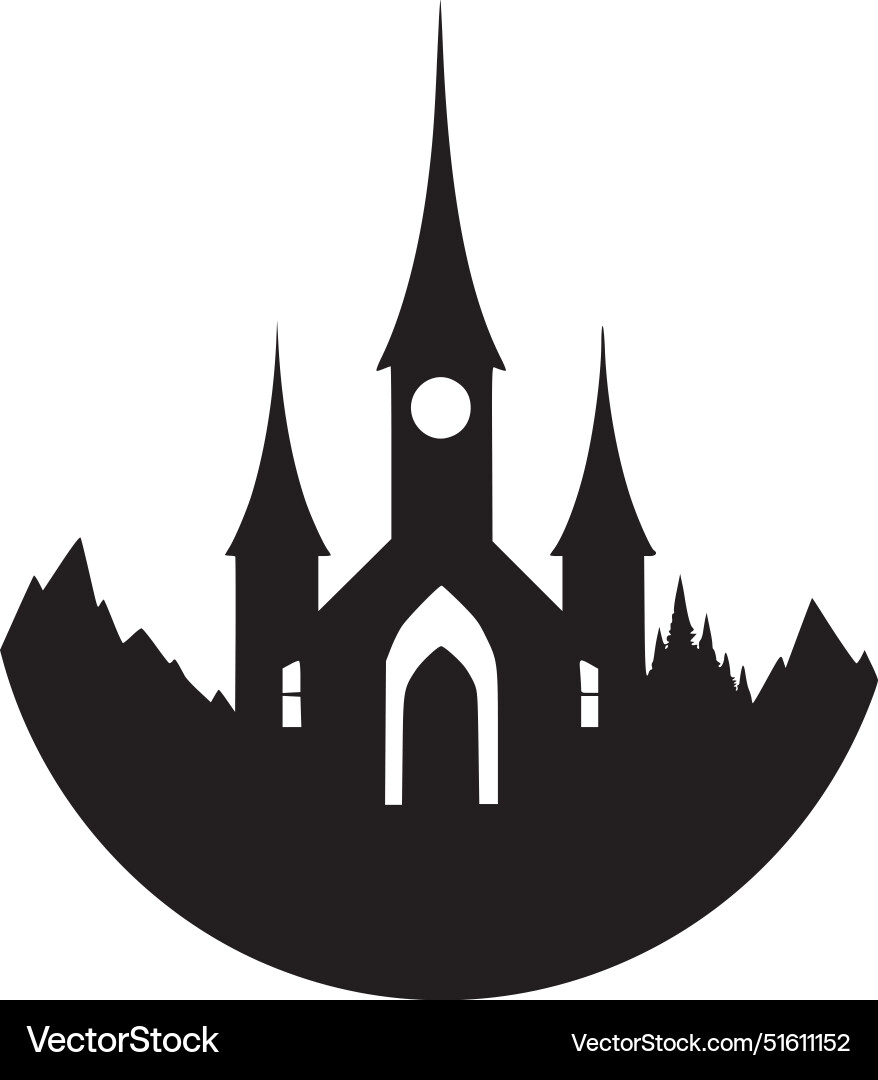 Gothic - minimalist and simple silhouette Vector Image