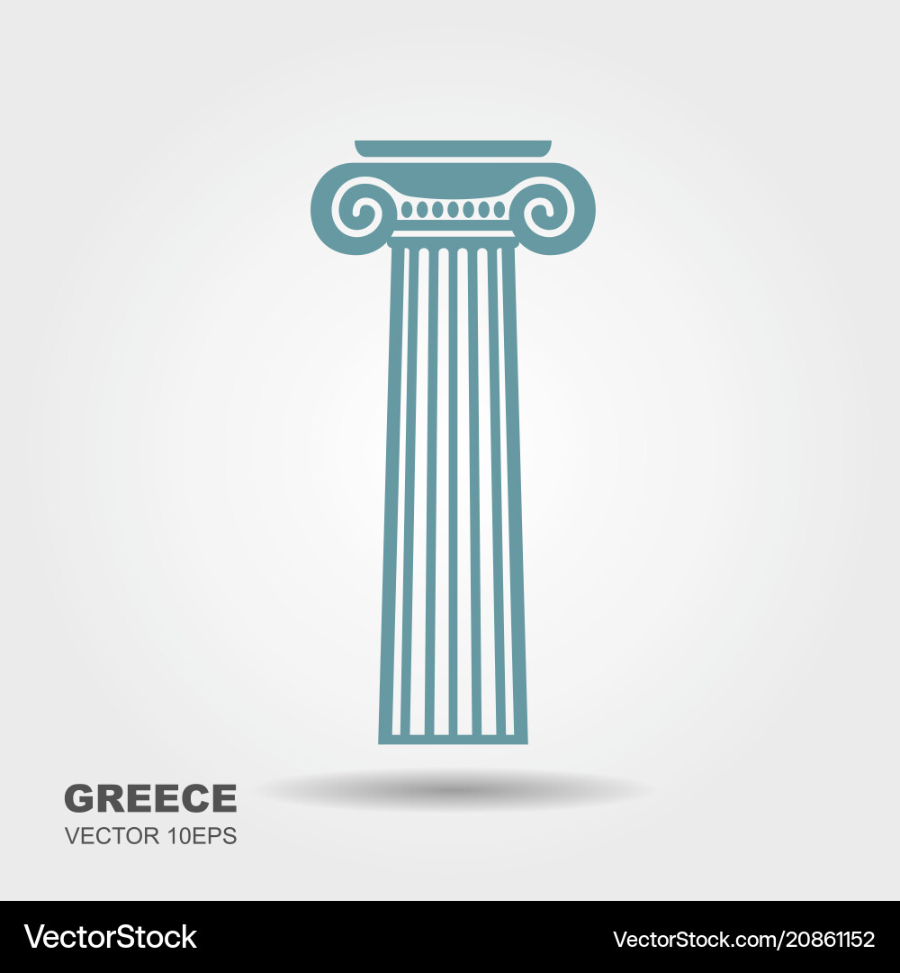 Greek classical column Royalty Free Vector Image
