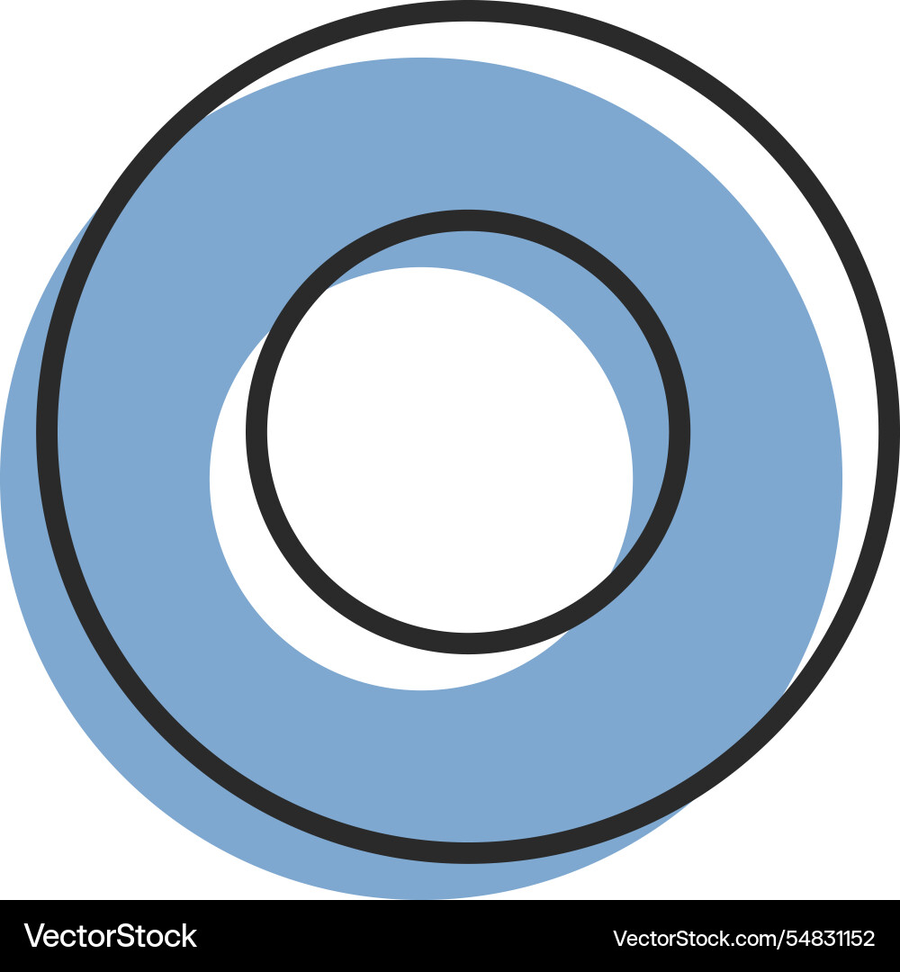 Groovy round ring donut frame Royalty Free Vector Image