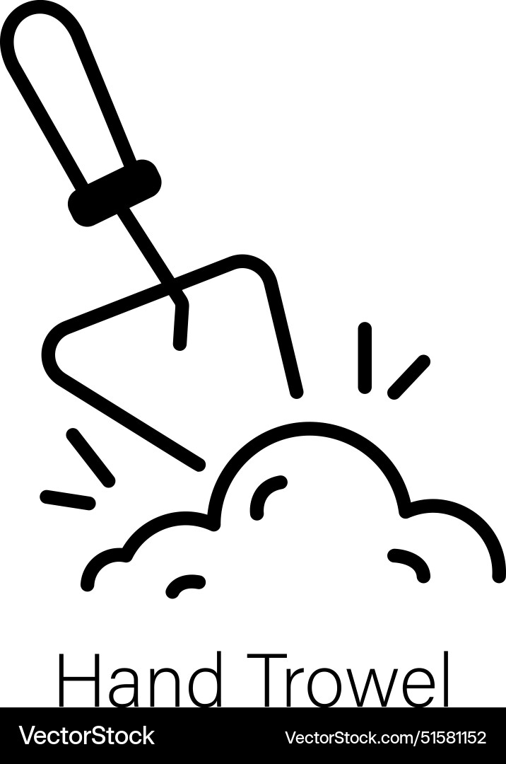 Hand trowel Royalty Free Vector Image - VectorStock