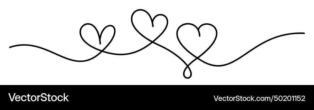 Interlocking hearts doodle Royalty Free Vector Image