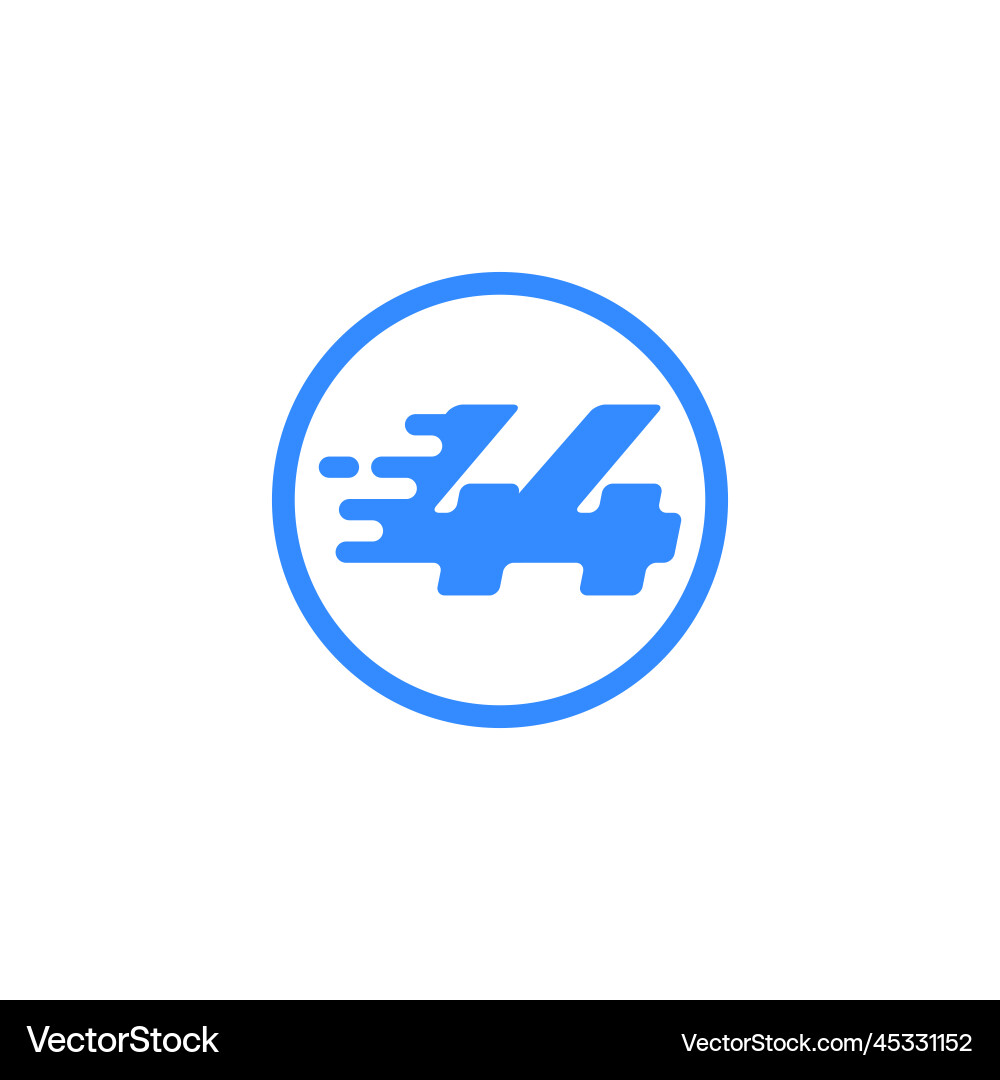 Number 44 speed modern icon logo Royalty Free Vector Image