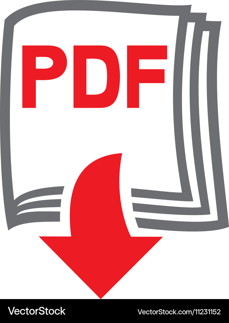Pdf download icon Royalty Free Vector Image - VectorStock